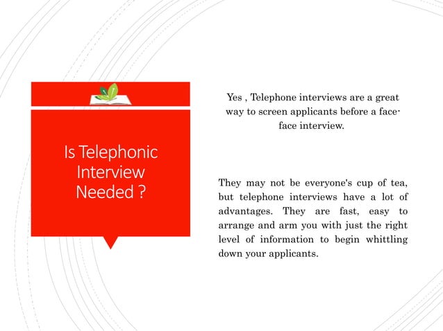 Telephonic interview guide | PPSX