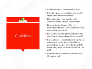 Telephonic interview guide | PPSX