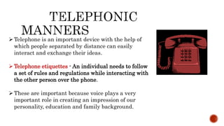 Telephonic manners | PPTX