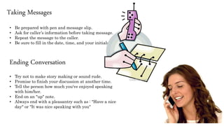 Telephonic manners | PPTX | Telecommunications Industry | Industries