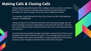Telephonic manners ppt | PPTX