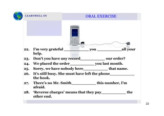 Telephoning in english_by_learnwell_oy | PPT