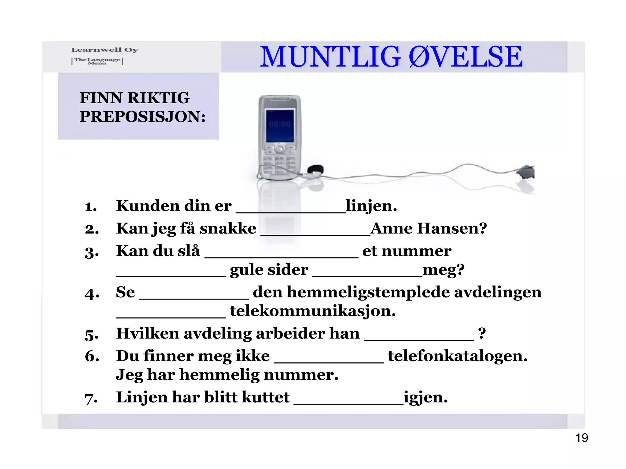 Telephoning in Norwegian | PDF