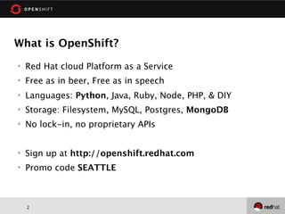 Telephony with OpenShift Twilio and MongoDB | PPT