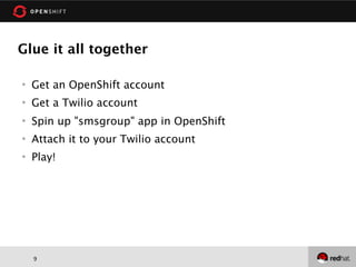 Telephony with OpenShift Twilio and MongoDB | PPT