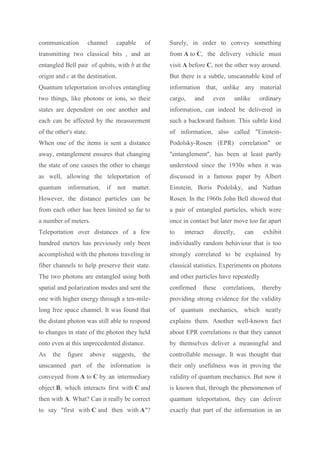 Teleportation | DOCX