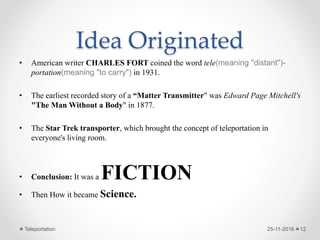 Teleportation | PPTX