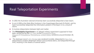Teleportation presentation | PPTX