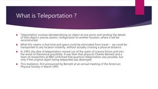 Teleportation presentation | PPTX