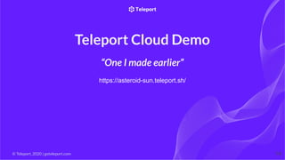 Introducing Teleport cloud | PDF