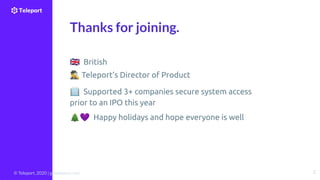 Introducing Teleport cloud | PDF