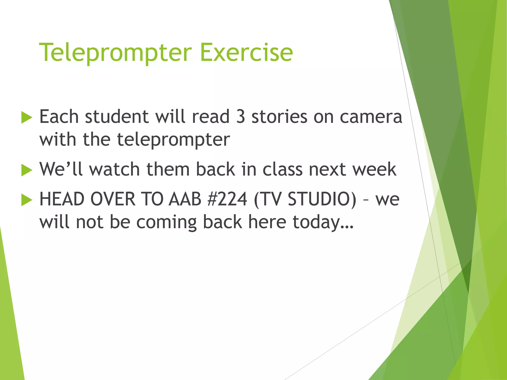 COMM 118 TELEPROMPTER TIPS | PPTX