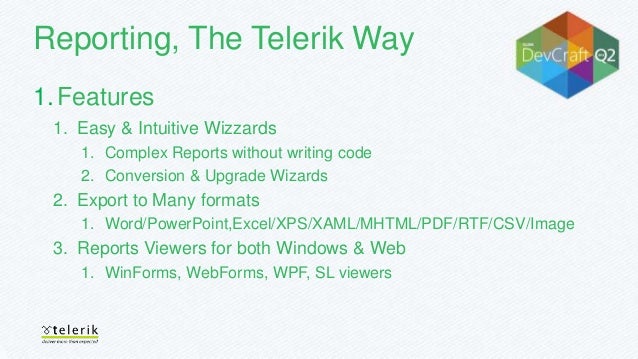 Reporting Solution for ASP.NET Application with Telerik reporting