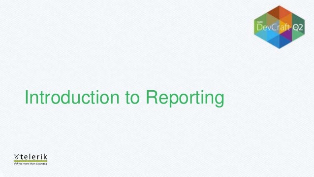 Reporting Solution For Aspnet Application With Telerik Reporting