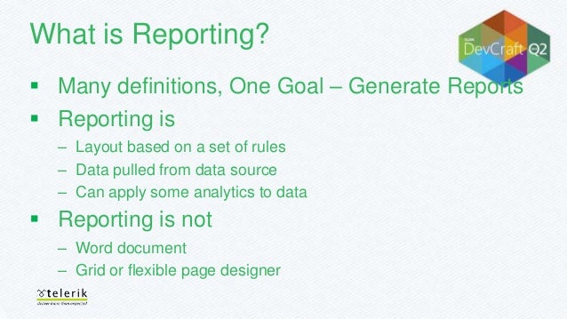 Reporting Solution for ASP.NET Application with Telerik reporting