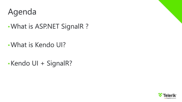 Using SignalR with Kendo UI | PPTX