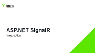 Using SignalR with Kendo UI | PPTX