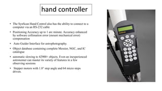 Telescope operation and design | PPTX
