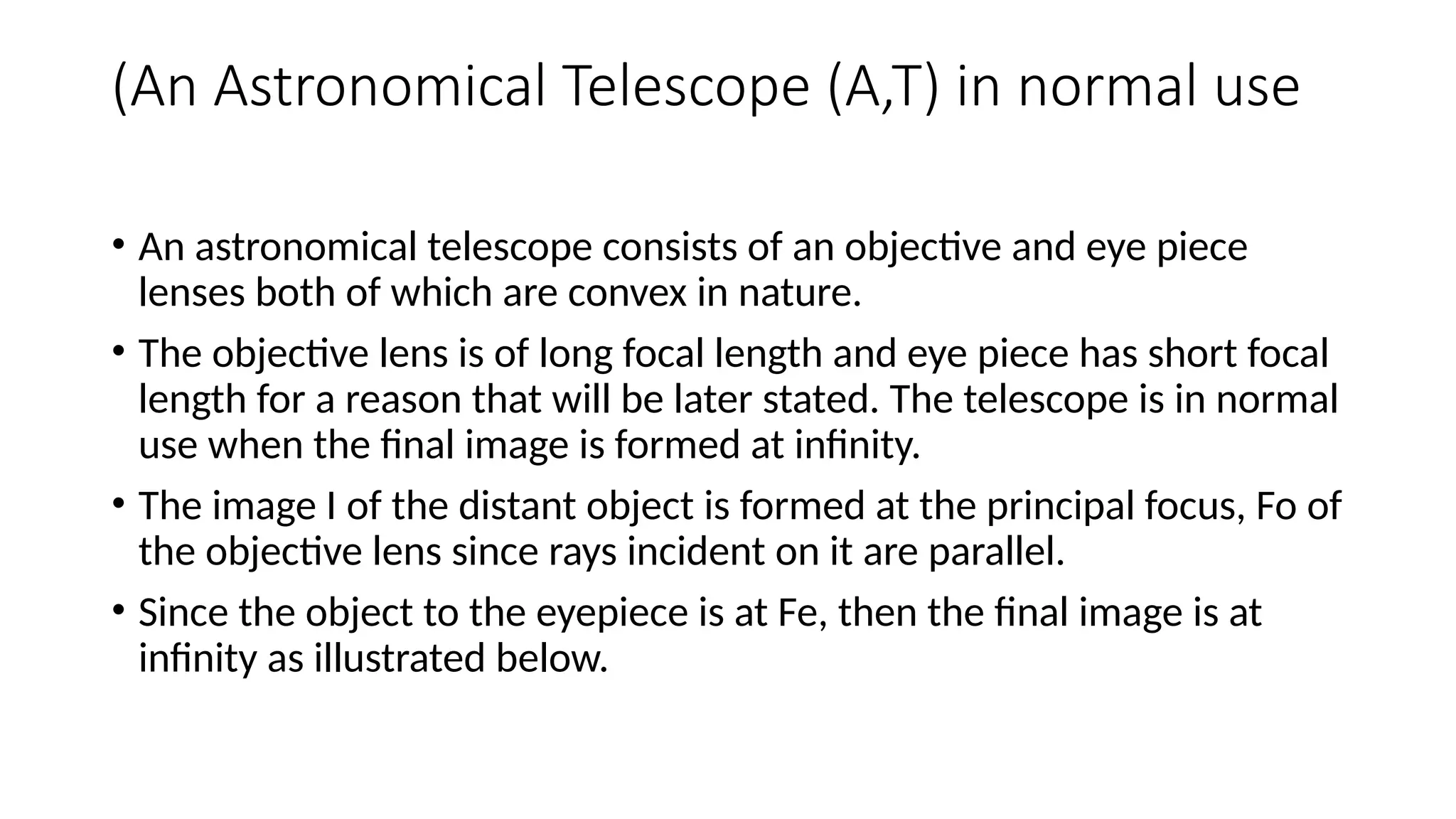 TELESCOPES-TYPES OF TELESCOPES-MODE OF OPERATION | PPTX