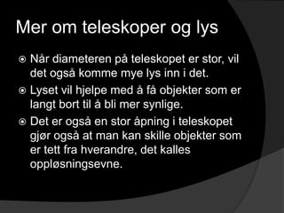 Teleskoper på jordoverflata | PPT | Free Download