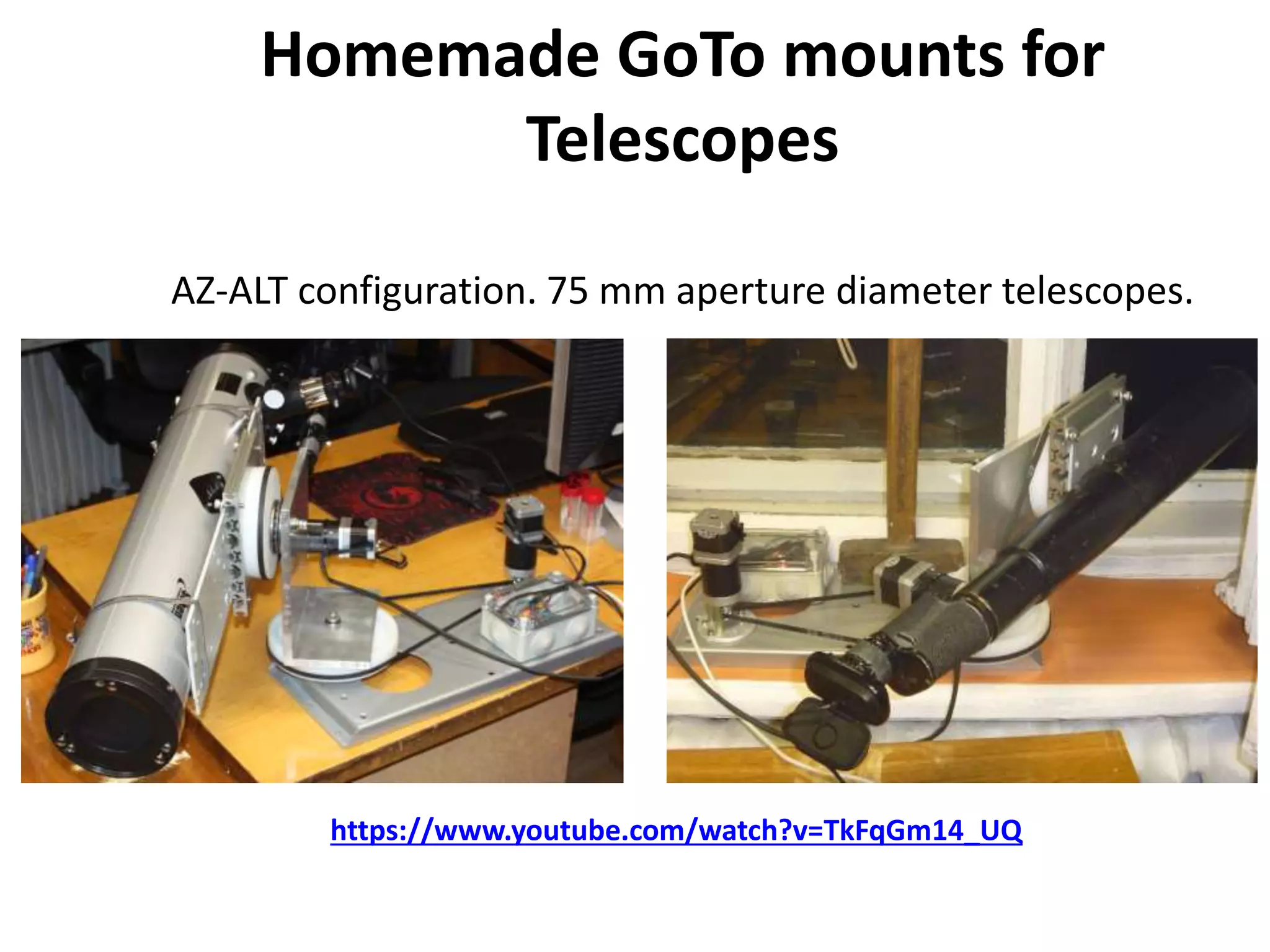 Homemade GoTo mount for Telescopes using Nylon wheels, GT2 belts and ...