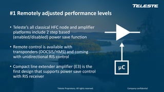 Teleste power saving innovation - Reduce operational costs and save ...