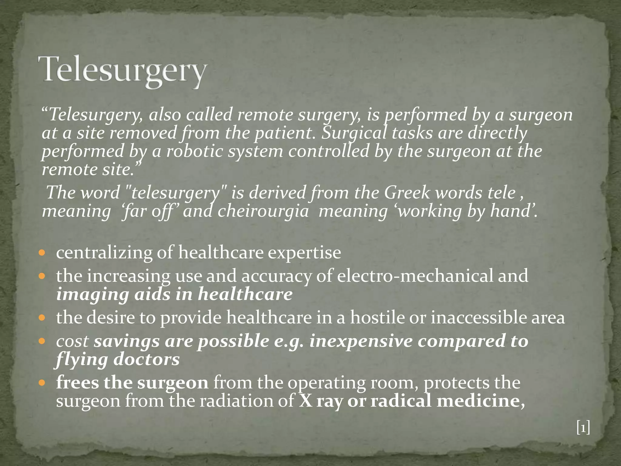 Telesurgery | PPTX