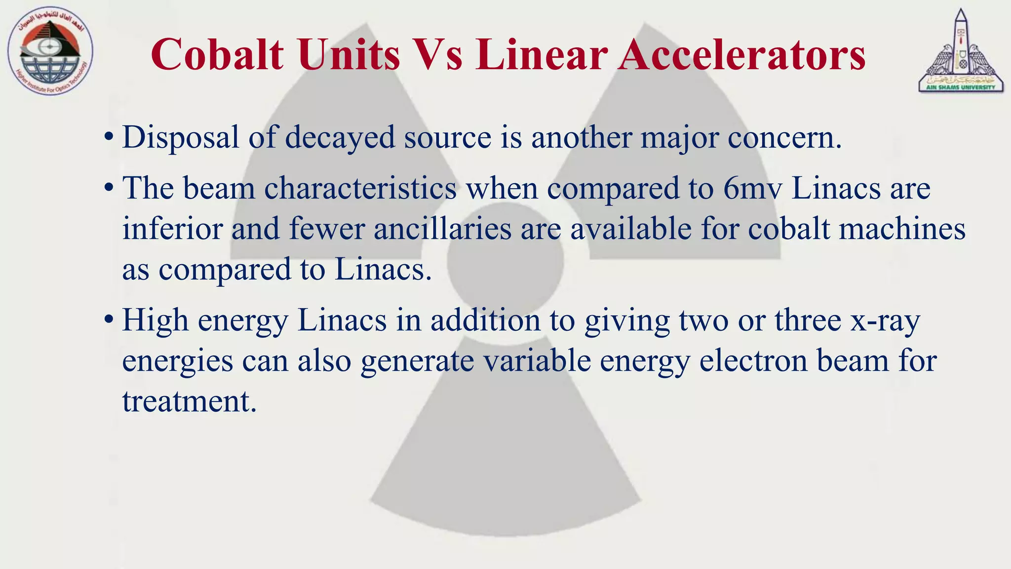 Teletherapy cobalt 60 machines vs linear accelerator | PDF