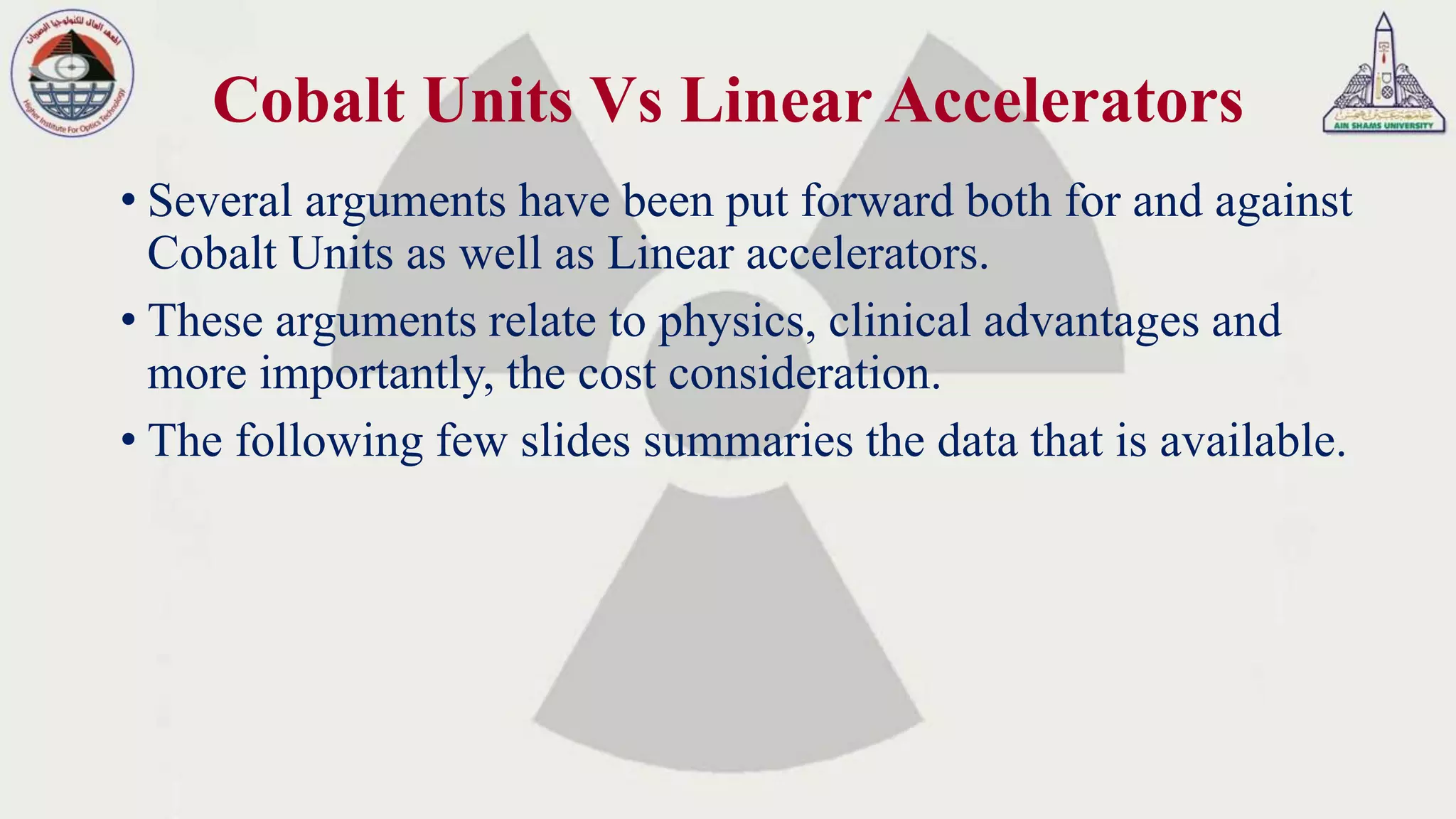 Teletherapy cobalt 60 machines vs linear accelerator | PDF
