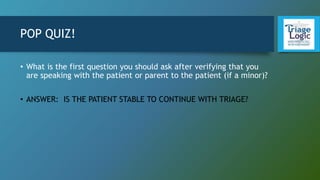 Teletriage Nursing- Risky Business | PPT