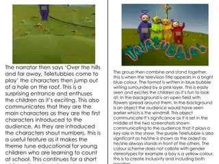 Teletubbies textual analysis | PPTX | Children\'s Music | Music