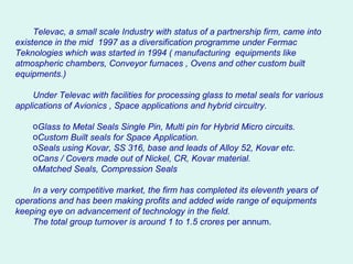 Televac presentation1 | PPT