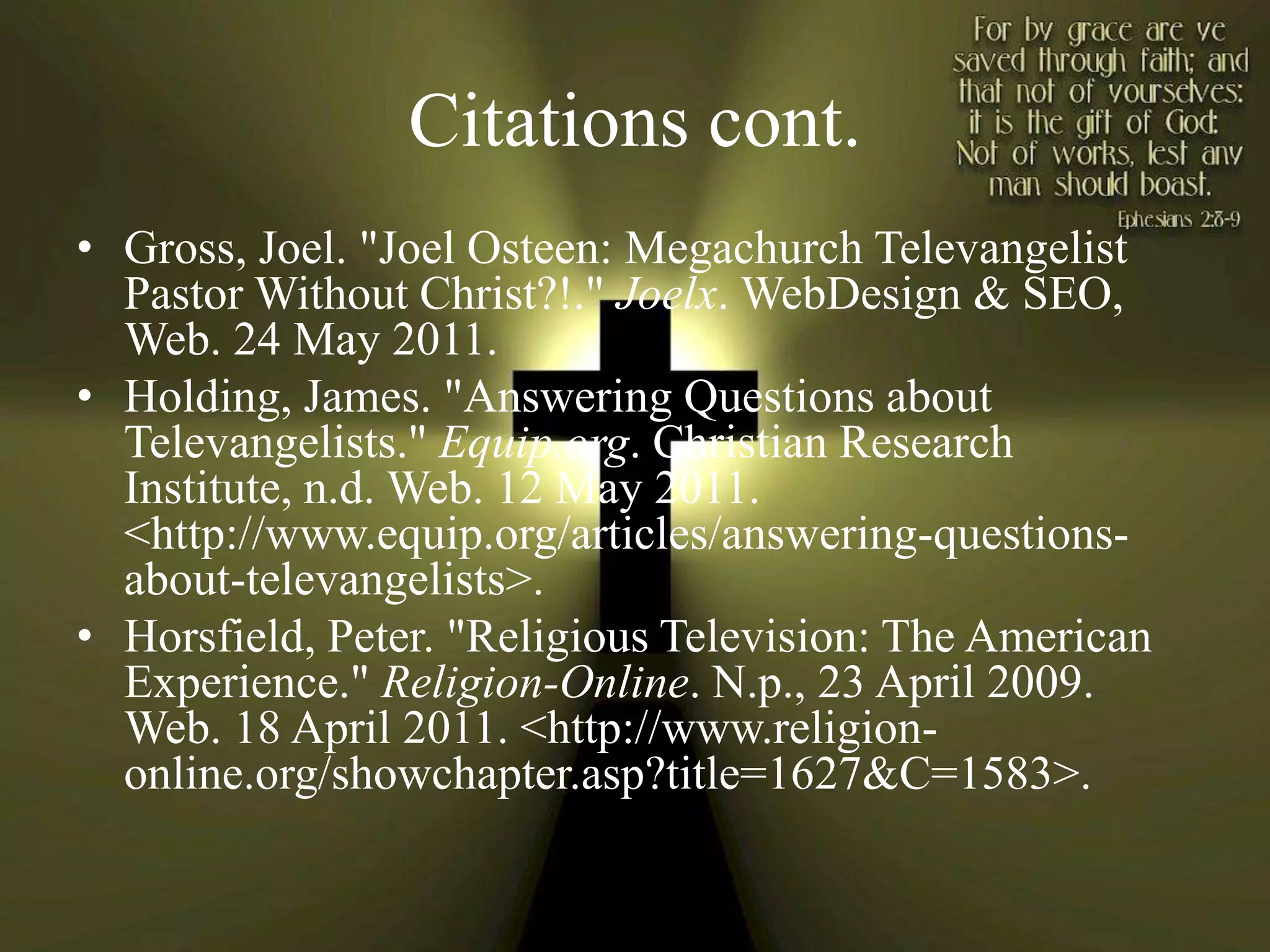 Televangelism and it’s effects on the traditional church | PPTX