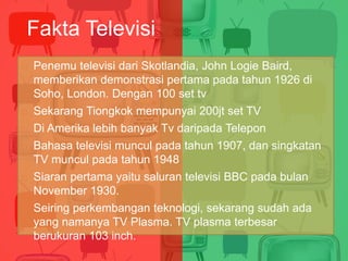 Sejarah Televisi - Comm. Technology | PPTX