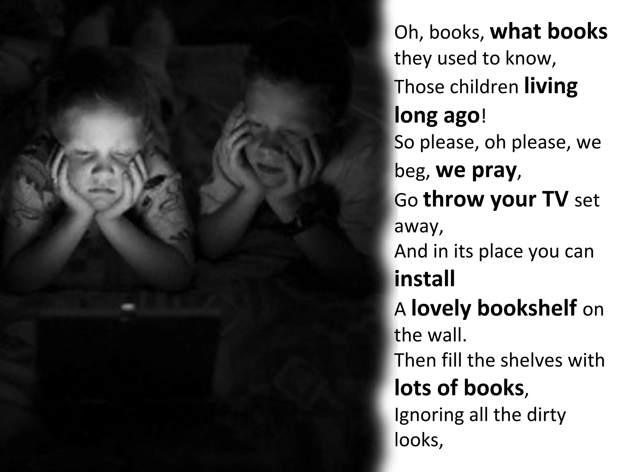 Television.... a poem by roald dahl. | PPS