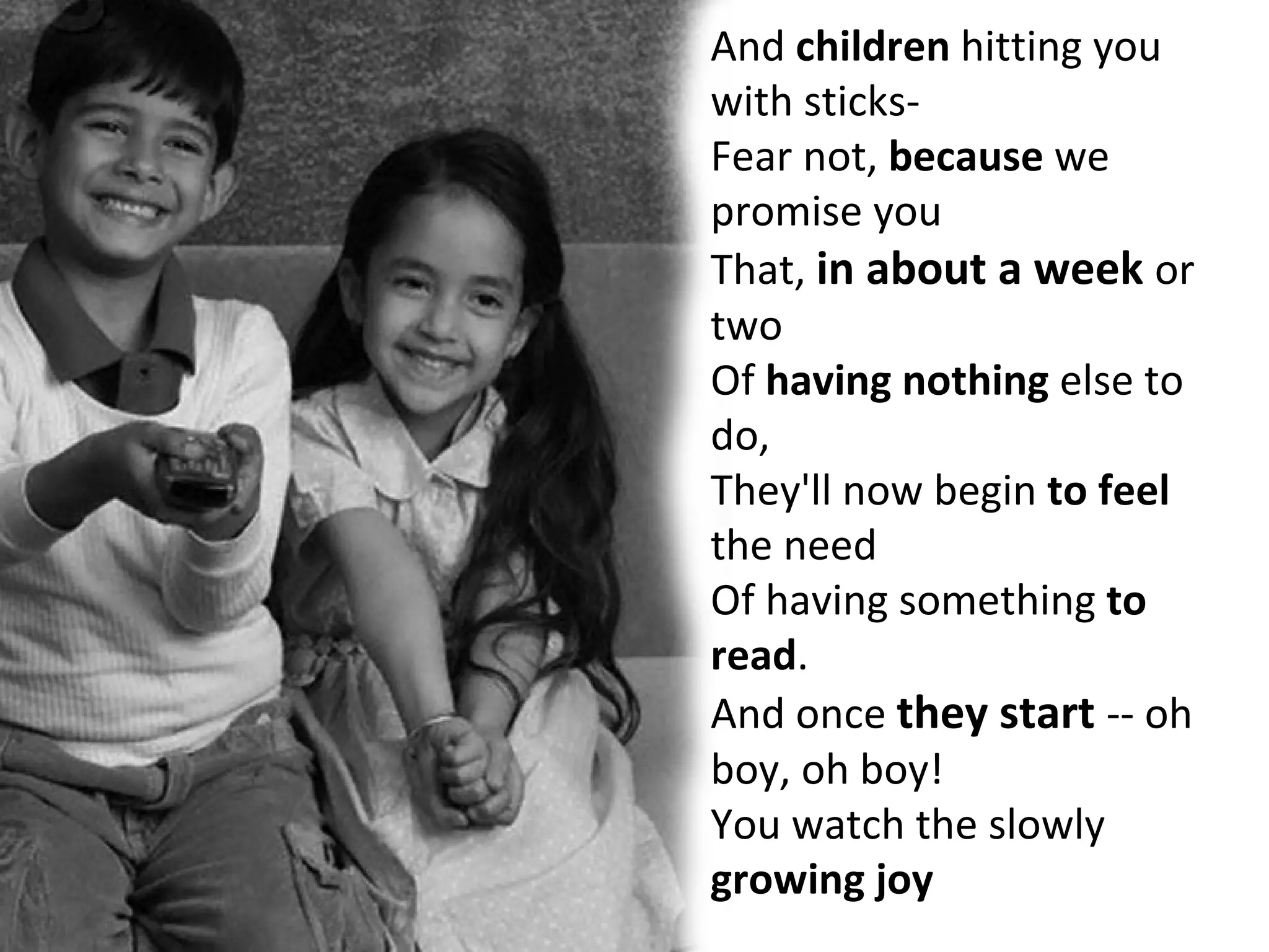 Television.... a poem by roald dahl. | PPS