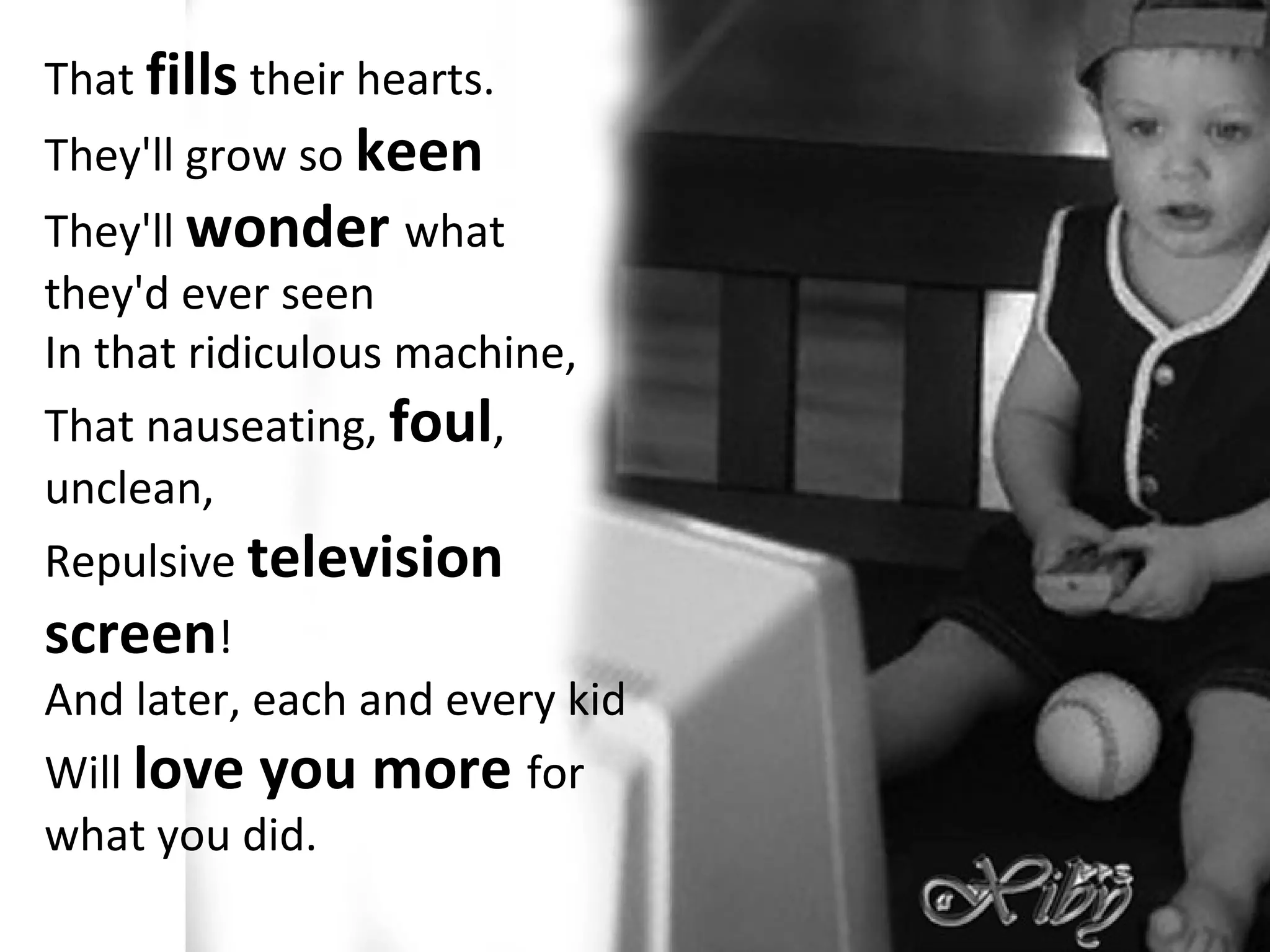 Television.... a poem by roald dahl. | PPS