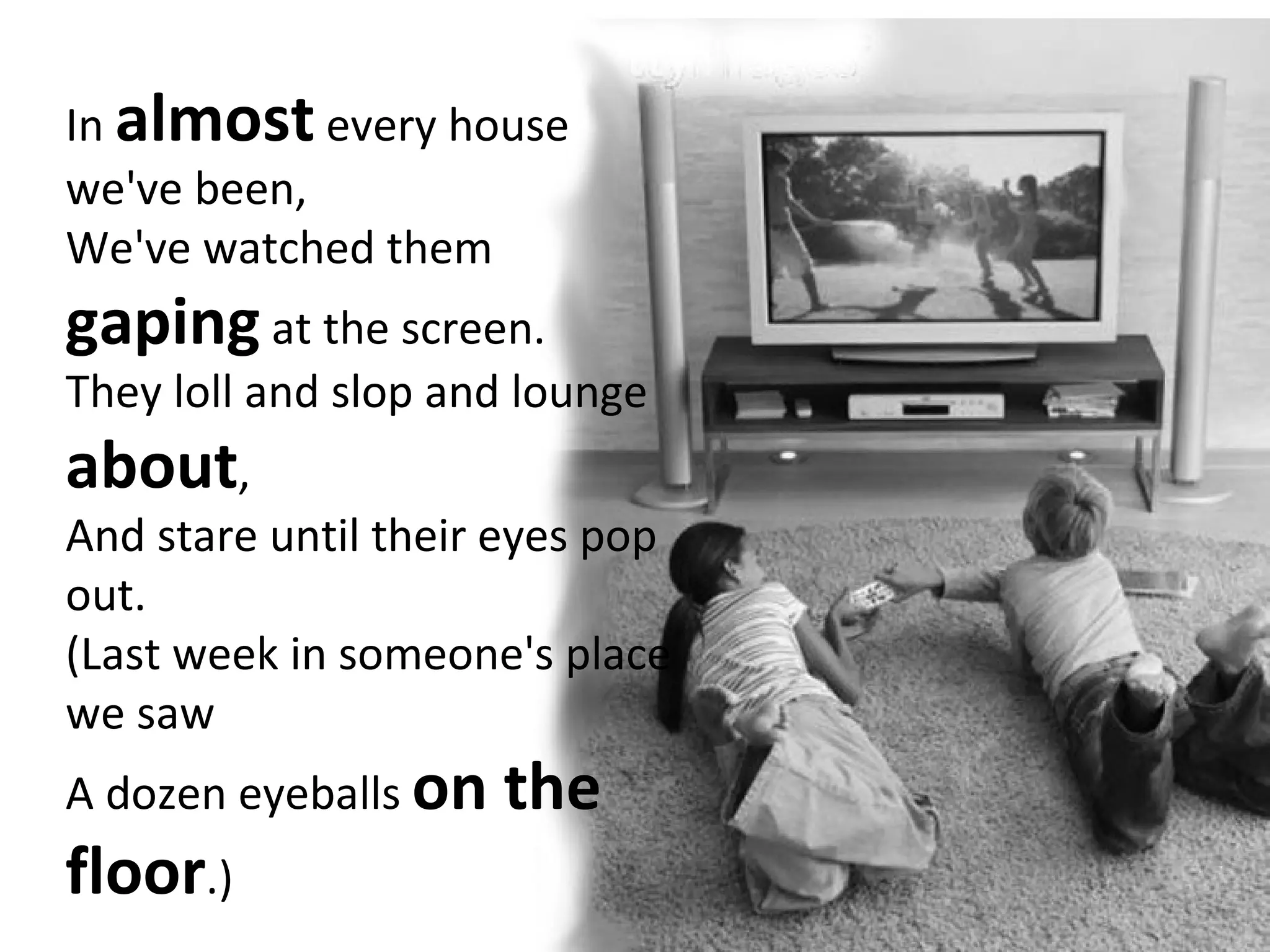 Television.... a poem by roald dahl. | PPS