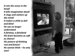 Television.... a poem by roald dahl. | PPS