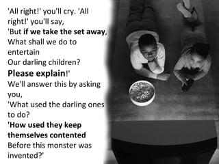 Television.... a poem by roald dahl. | PPS