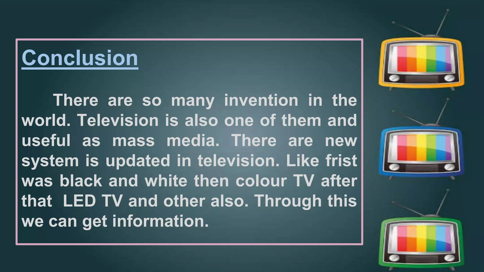 Television as mass media | PPTX