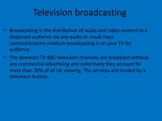 Television broadcasting | PPTX | History | Genres
