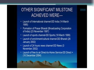 Indian Television & Doordarshan; A brief Introduction | PPTX