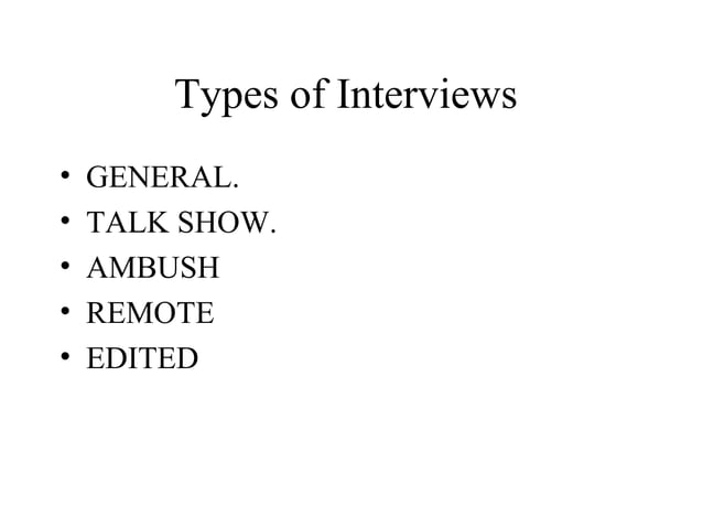 Television interview | PPT