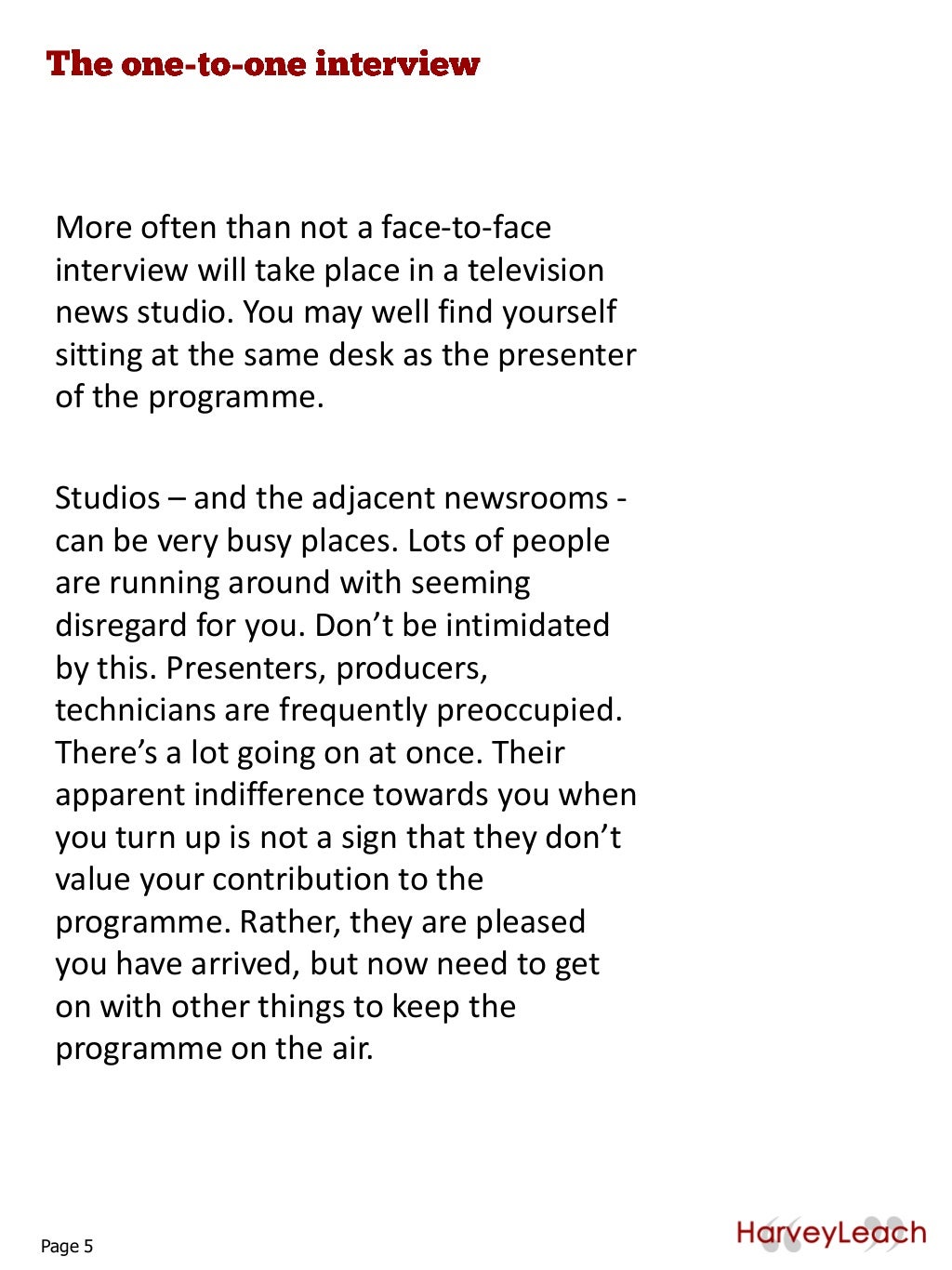 Television Interview Formats