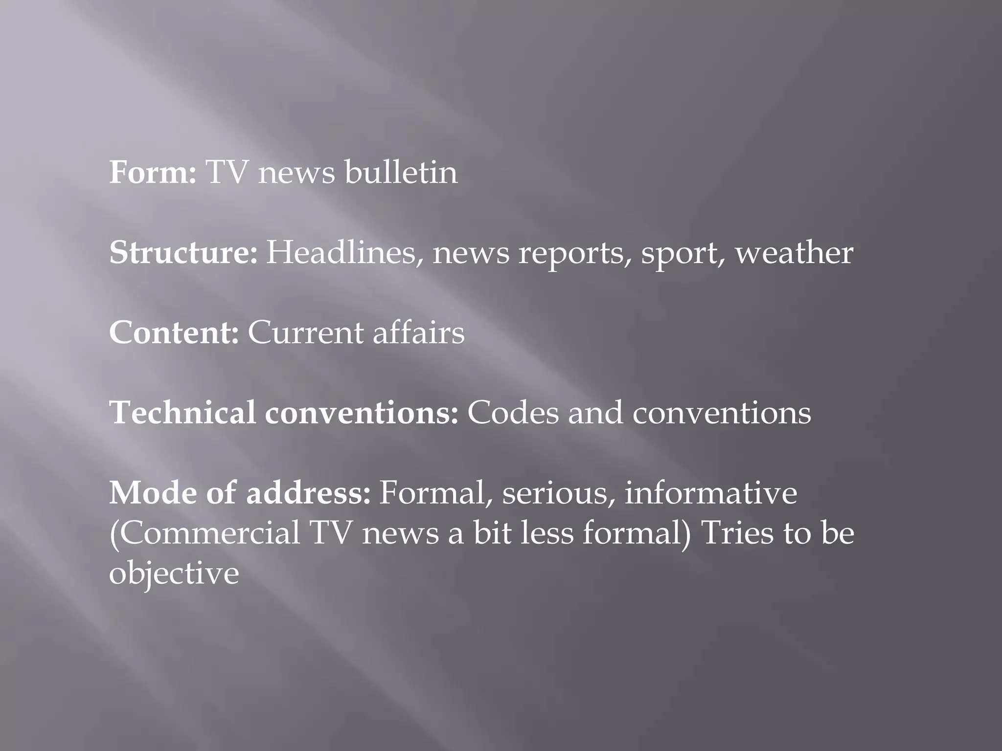 Television news | PPT