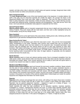 Television news crew | DOCX
