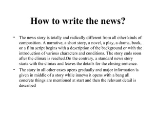 Television news writing | PPT