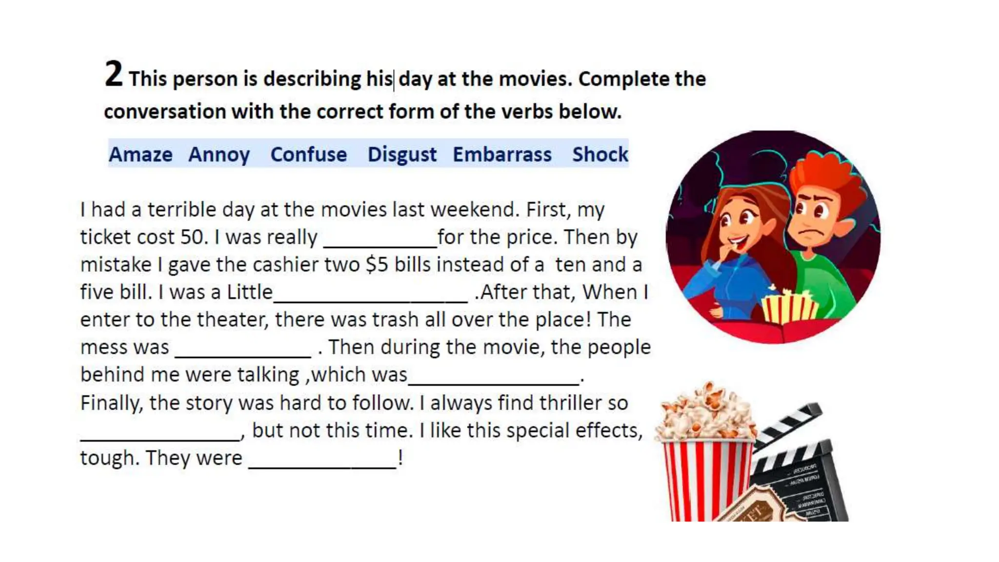 Television vocabulary with adjectives ed and ing | PPTX