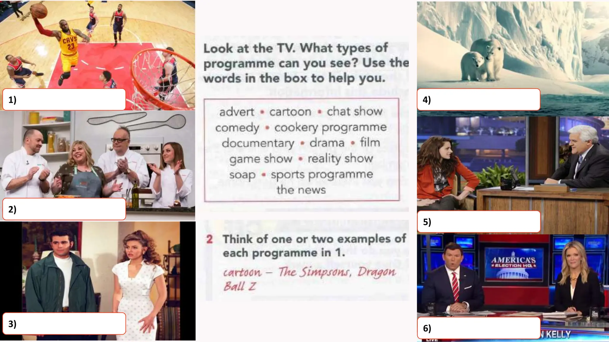 Television vocabulary with adjectives ed and ing | PPTX